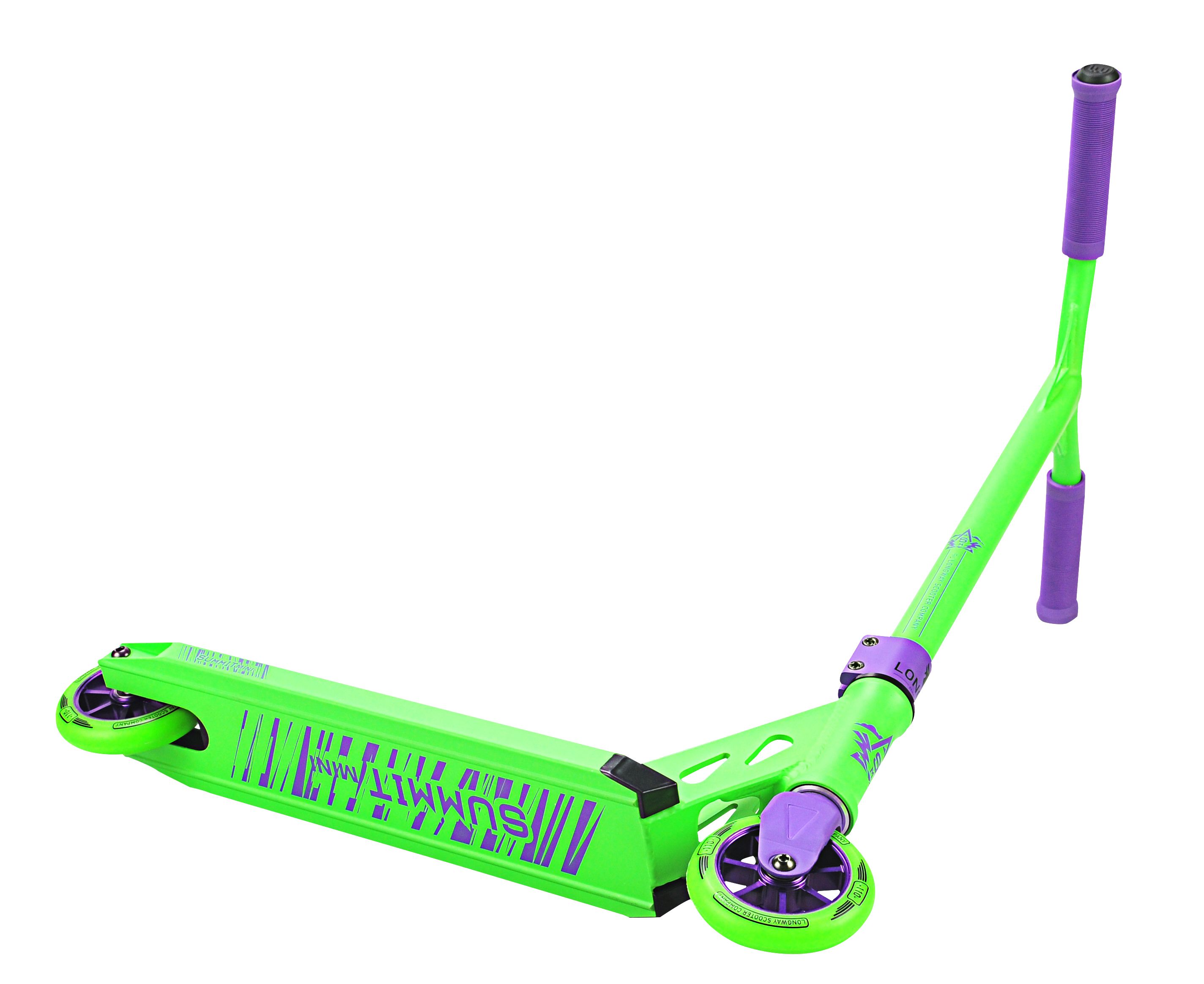 Longway Summit Mini Stunt Scooter - grün-lila green purple